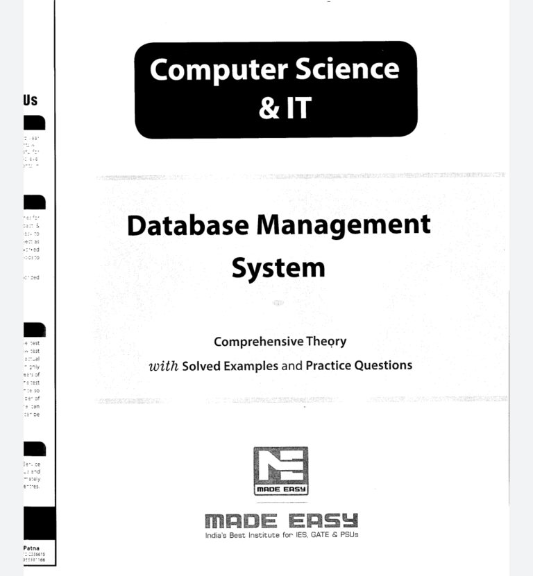 Database Management System Comprehensive theory with Solved examples and practice questions ...