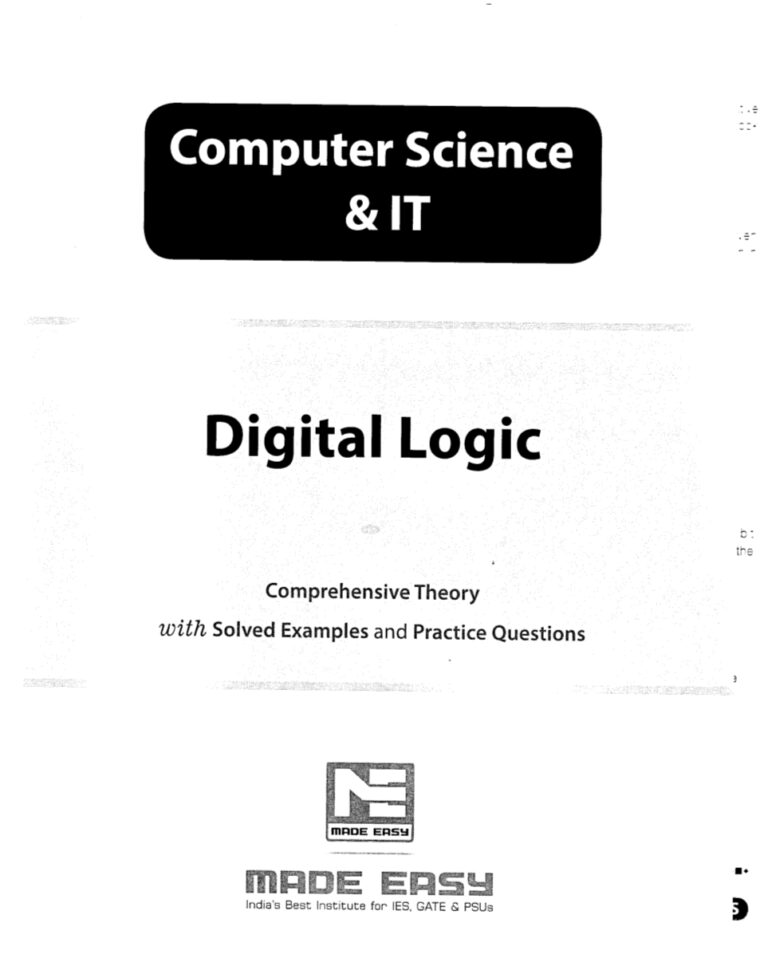 Digital Logic Comprehensive theory with Solved examples and practice questions for GATE Computer ...
