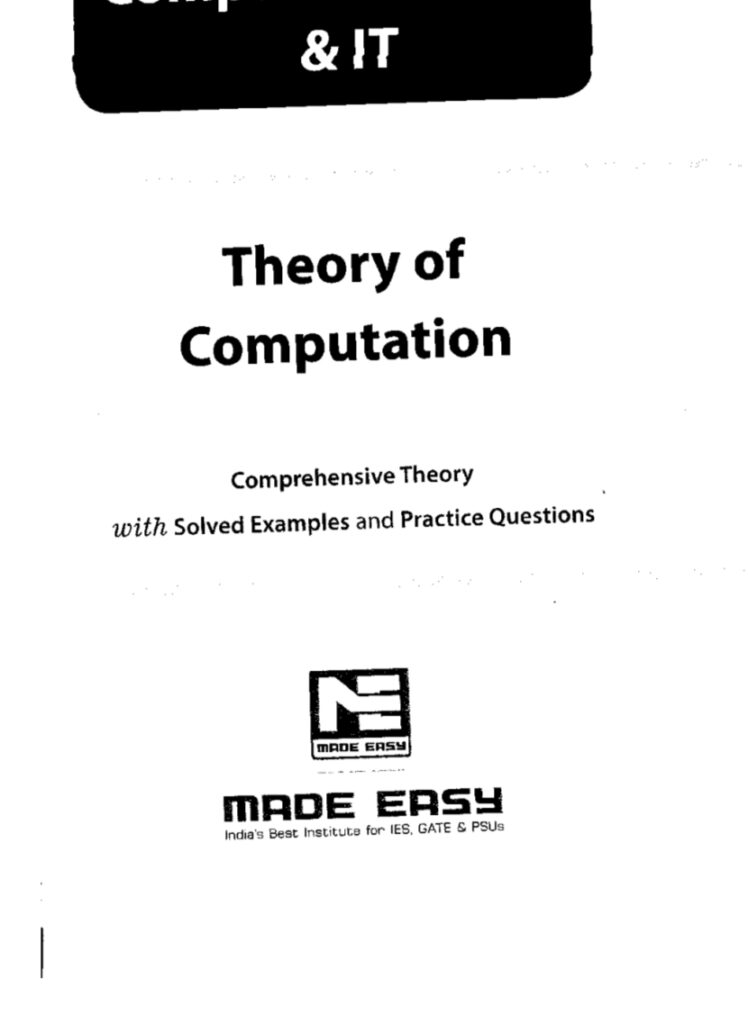 Theory of Computation Comprehensive theory with Solved examples and practice questions - Meradesh.in