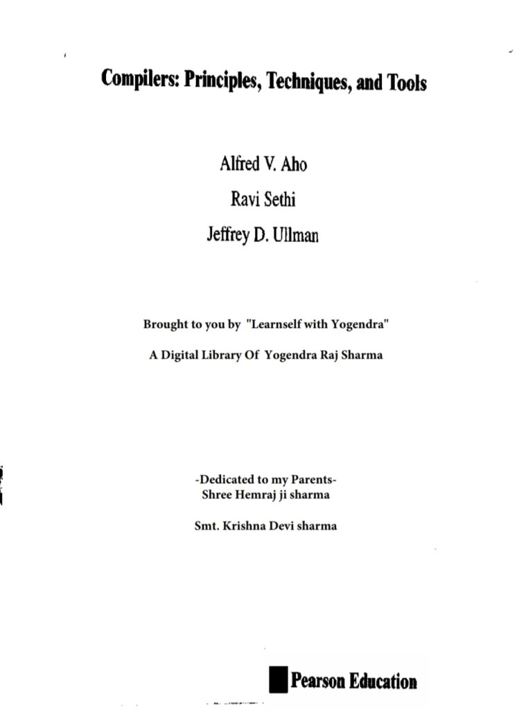 Compilers principles techniques and tools - Alfred v. Aho Ravi Sethi ...
