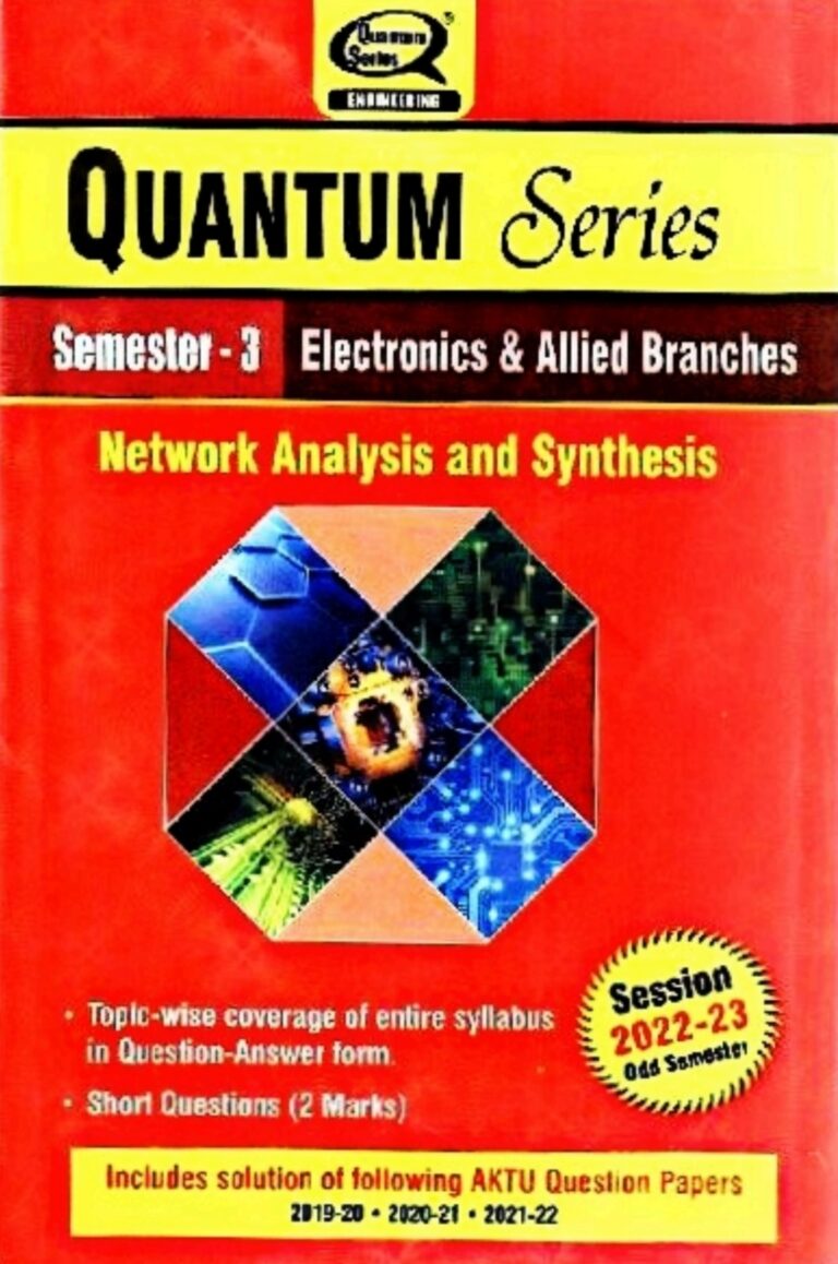 Network Analysis and Synthesis Semester - 3 AKTU Quantum Session 2022-23 Electronics and Allied ...